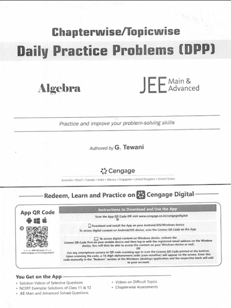 Download Cengage JEE Advanced Algebra 3E PDF Online | ReadYourFlow ...